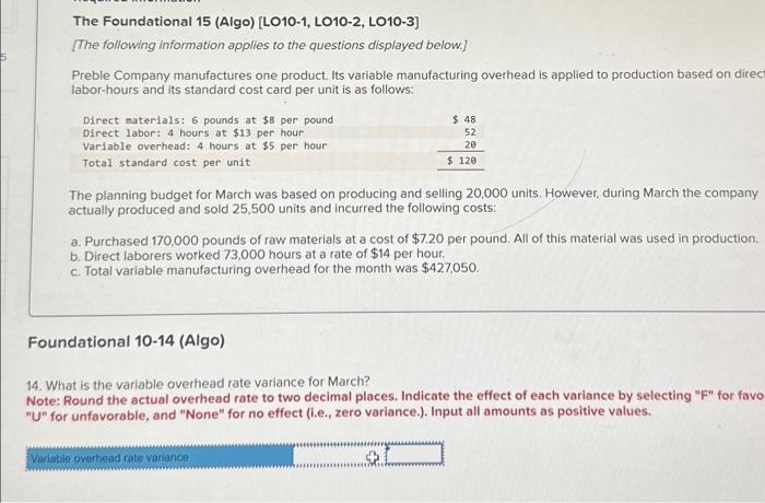 Solved The Foundational 15 (Algo) [LO10-1, LO10-2, LO10-3] | Chegg.com