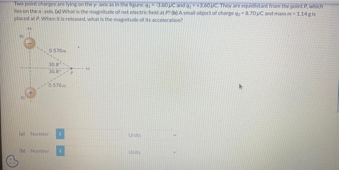 Solved Two point charges arelying on the y - axis as in the | Chegg.com