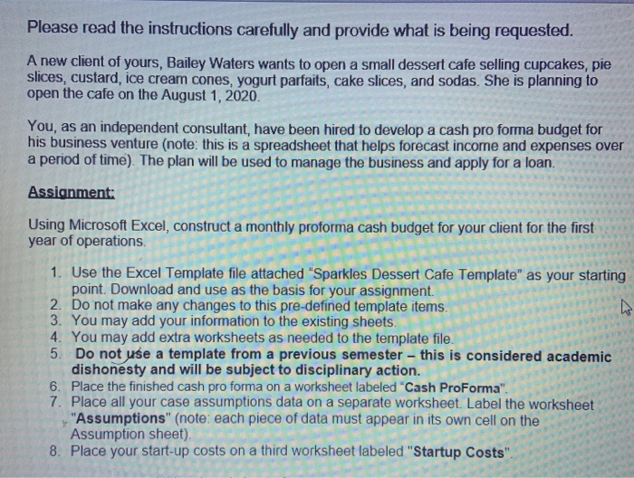 Please read the instructions carefully and provide | Chegg.com