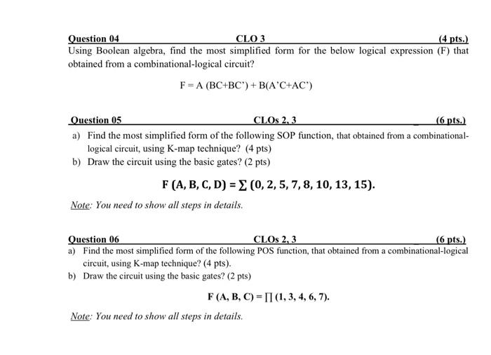 Solved Using Boolean algebra, find the most simplified form | Chegg.com