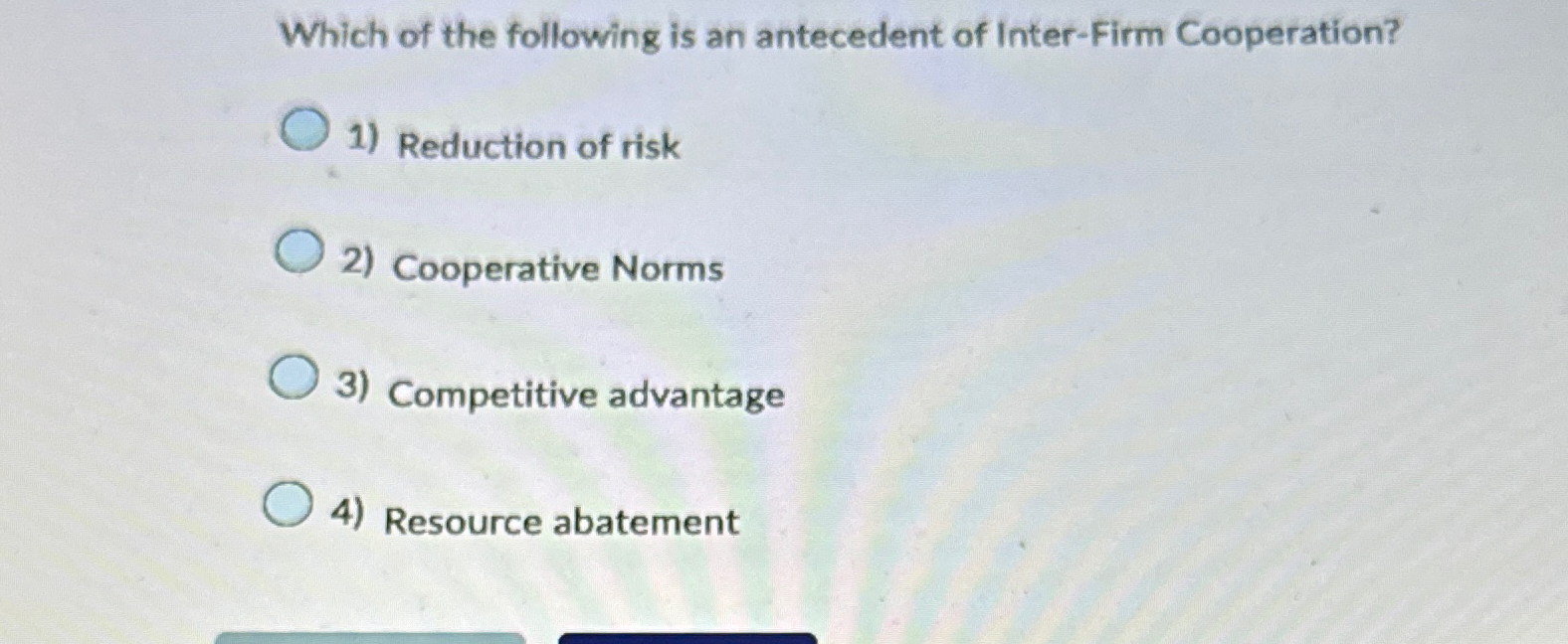 Solved Which of the following is an antecedent of Inter-Firm | Chegg.com