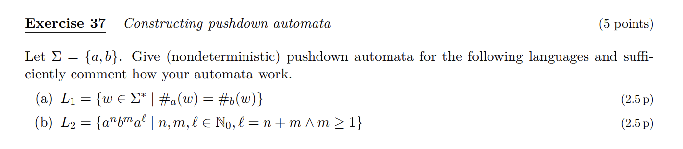 Solved (5 ﻿points)Let Σ={a,b}. ﻿Give (nondeterministic) | Chegg.com