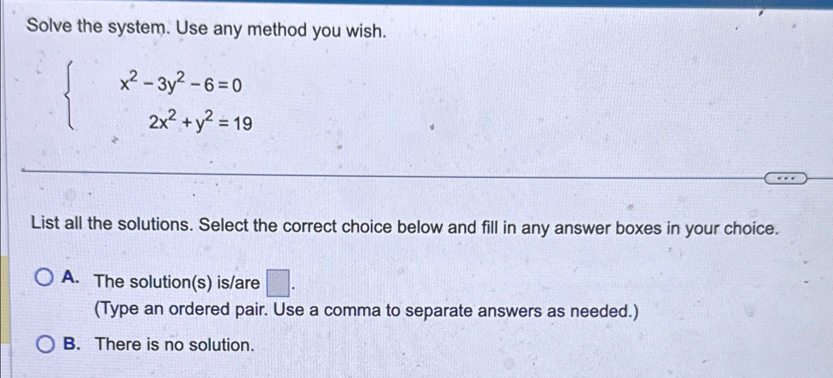 Solved Solve the system. Use any method you | Chegg.com