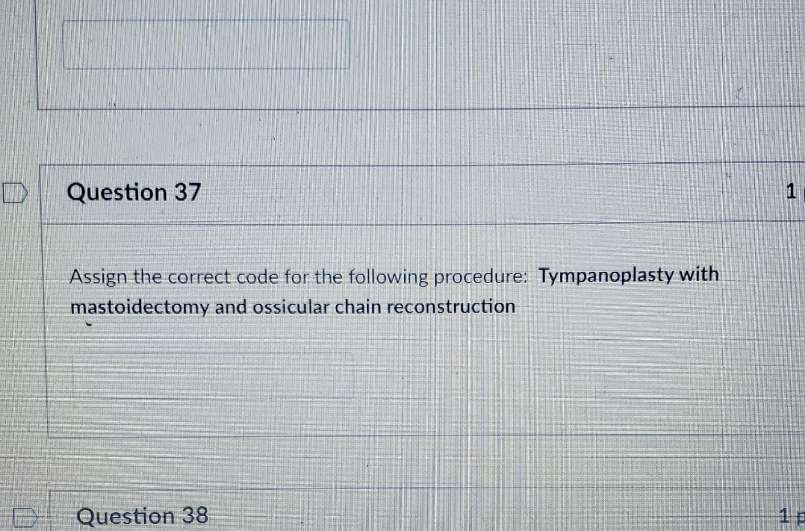 Solved Assign the correct code for the following procedure: | Chegg.com