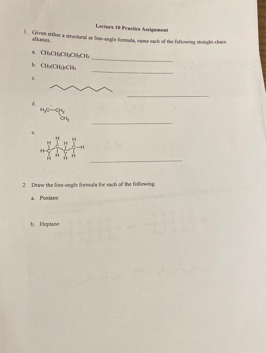 Solved Lecture 10 Practice Assignment 1. Given either a | Chegg.com