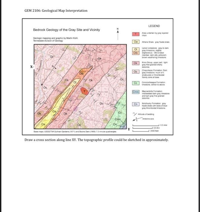 Geological Map Interpretation Complete the following | Chegg.com