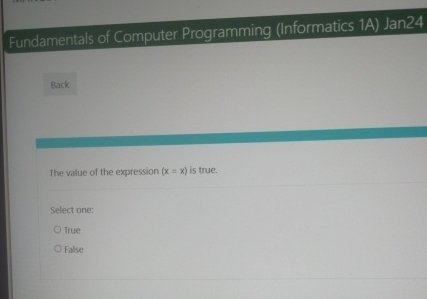 Solved Fundamentals of Computer Programming (Informatics 1A) | Chegg.com