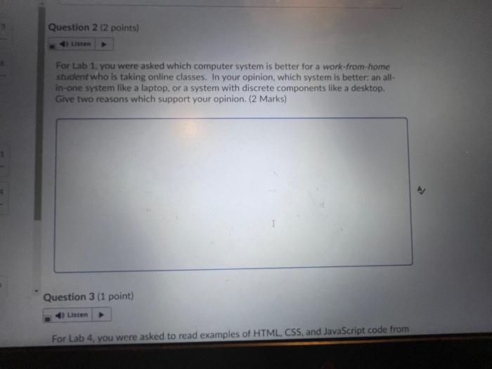 Solved Question 1 11 point) Listen For Lab 4, you were asked | Chegg.com