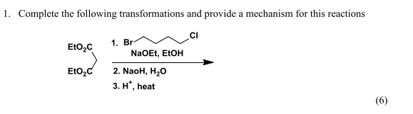 Solved CHE22 ﻿ASS .Complete the following transformations | Chegg.com