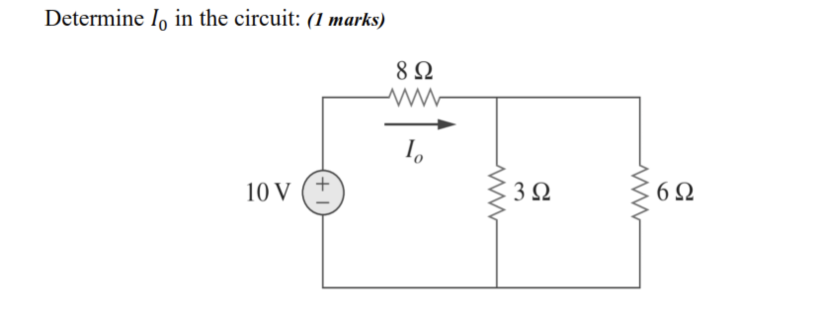 Solved Determine I0 ﻿in the circuit: | Chegg.com