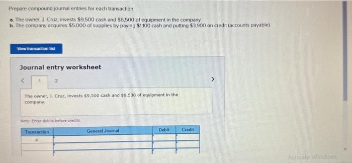 Solved Prepare compound journal entries for each | Chegg.com