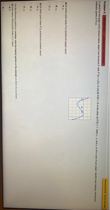 Solved Remaining time: 132 54 min Problem 6. PREVIEW ONLY - | Chegg.com