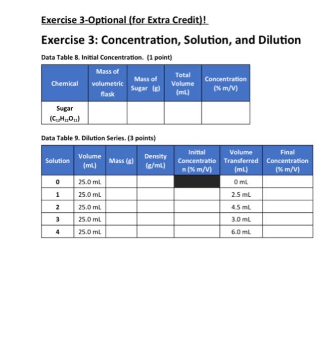 Exercise 3-Optional (for Extra Credit)! Exercise 3: | Chegg.com