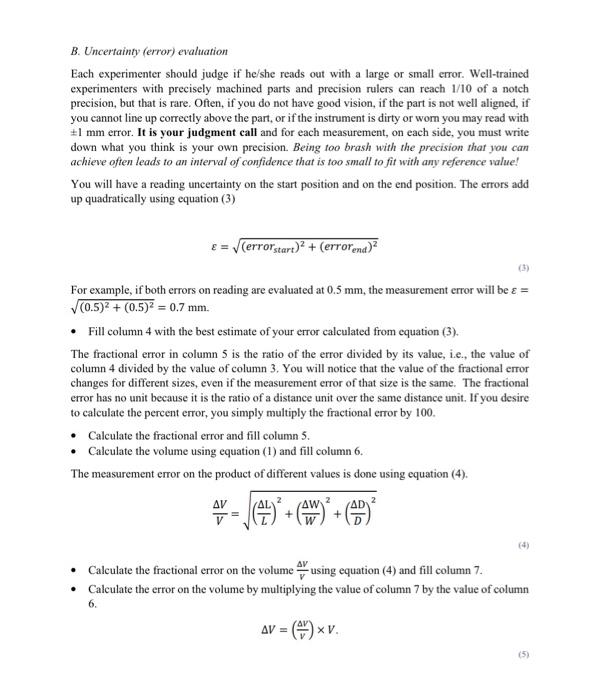 Solved Lab 1: Measurement theory and density of a block | Chegg.com