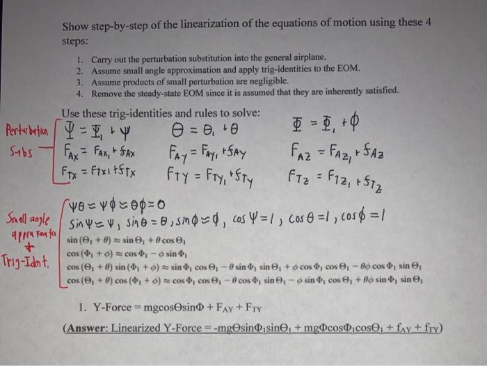 Solved Show step-by-step of the linearization of the | Chegg.com