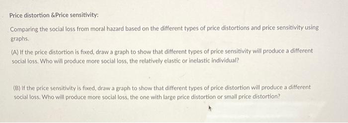 Solved Price distortion \& Price sensitivity: Comparing the | Chegg.com
