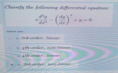 Solved Classify the following differential | Chegg.com