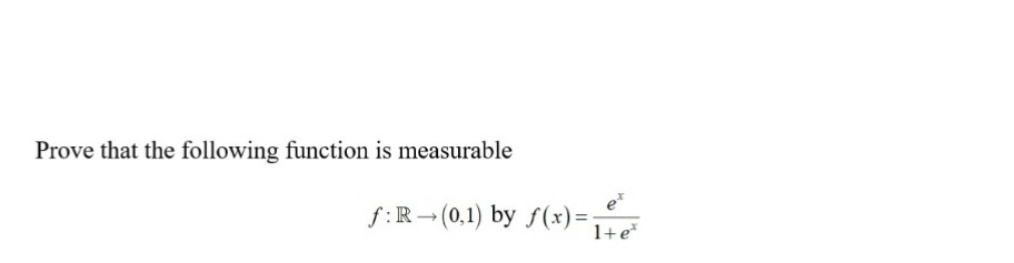 Solved Prove that the following function is measurable | Chegg.com