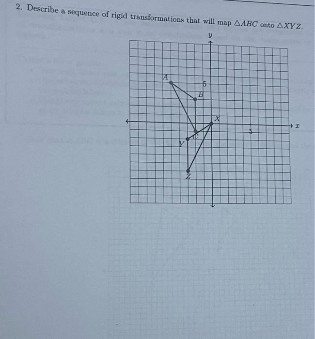 Solved Describe a sequence of rigid transformations that | Chegg.com