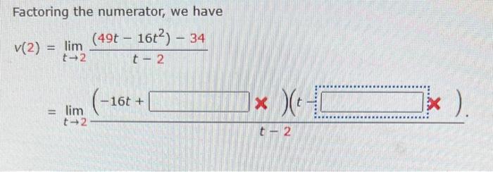 Solved Factoring the numerator, we have | Chegg.com
