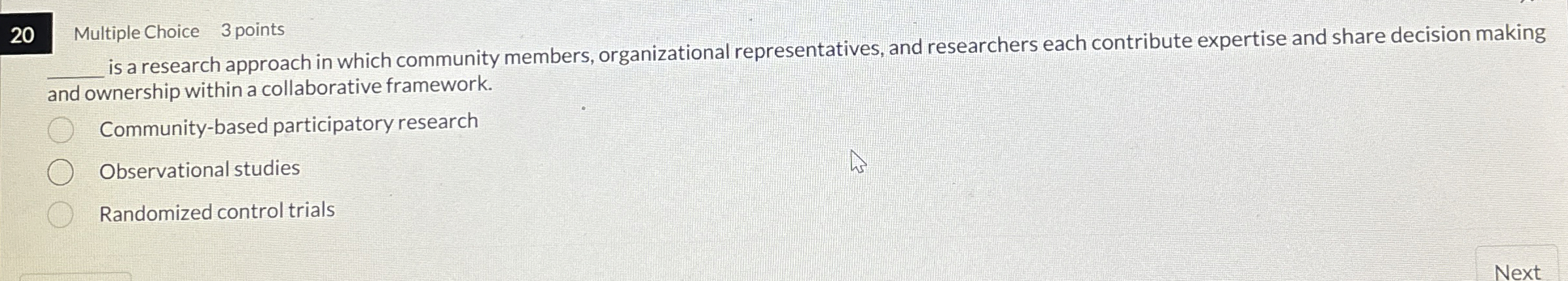 Solved 20Multiple Choice3 ﻿pointsq, ﻿is a research approach | Chegg.com