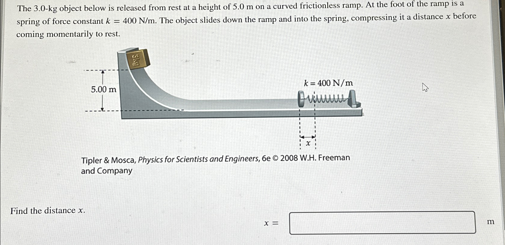 Solved The 3.0-kg object below is released from rest at a | Chegg.com