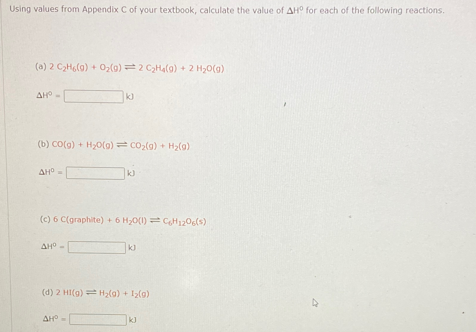 Solved Using values from Appendix C ﻿of your textbook, | Chegg.com