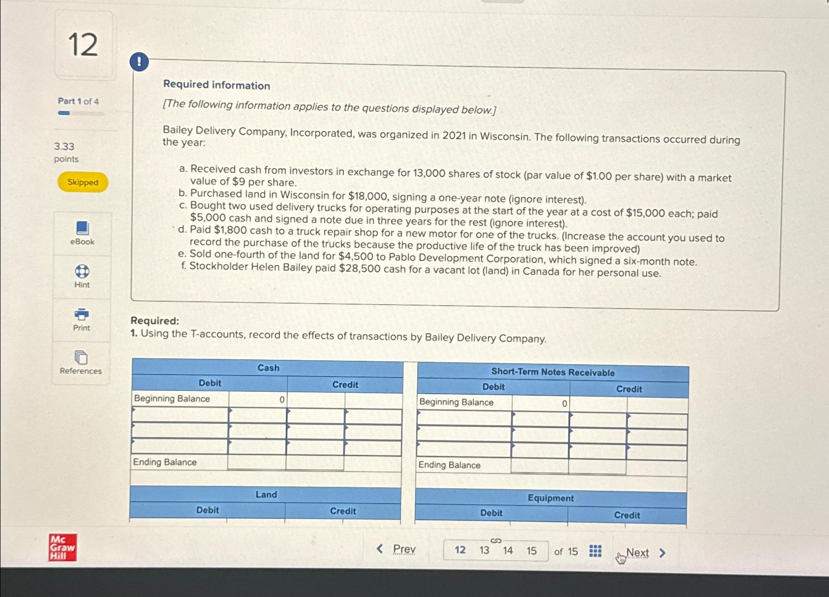 Solved 12(8)Required information[The following information | Chegg.com