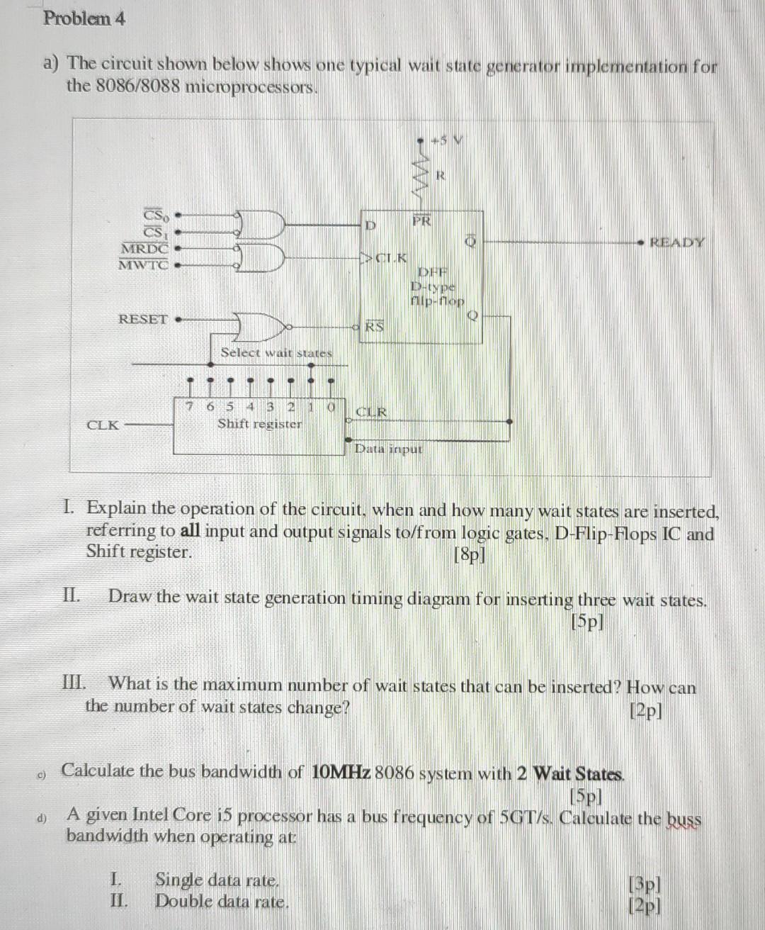 Solved Problem 4 a) The circuit shown below shows one | Chegg.com