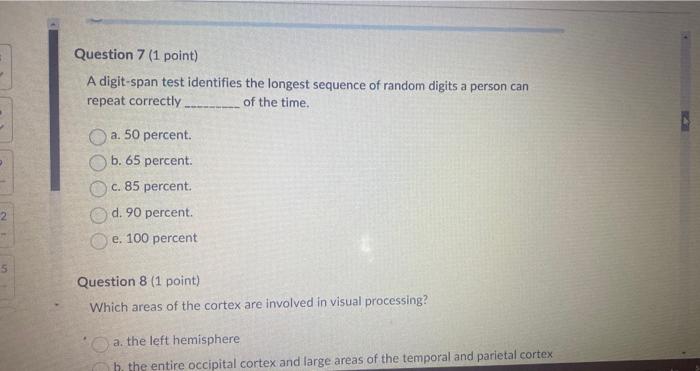 Solved A digit-span test identifies the longest sequence of | Chegg.com