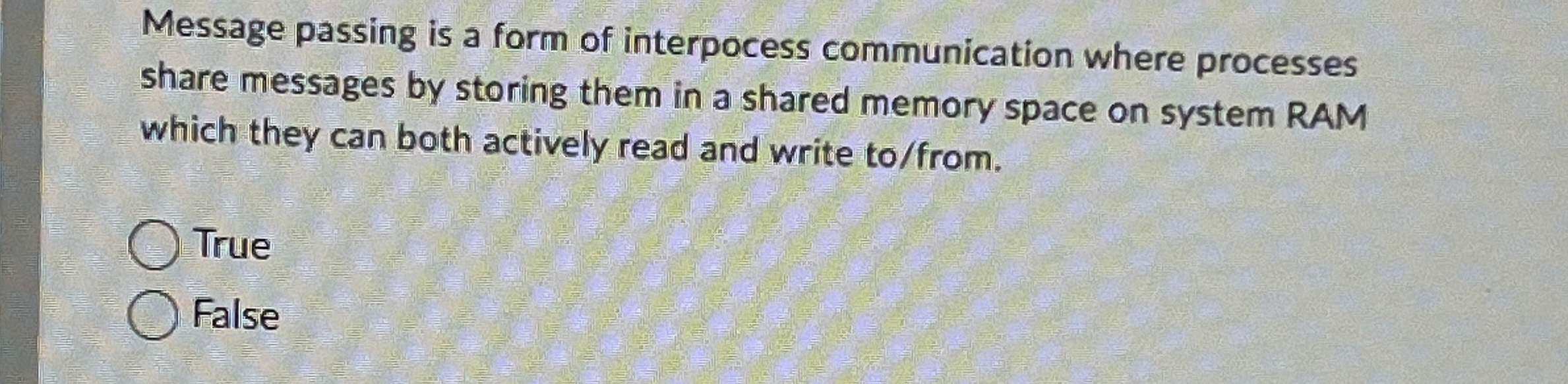 Solved Message passing is a form of interpocess | Chegg.com