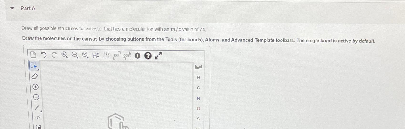 Solved Part A\\nDraw all possible structures for an ester | Chegg.com