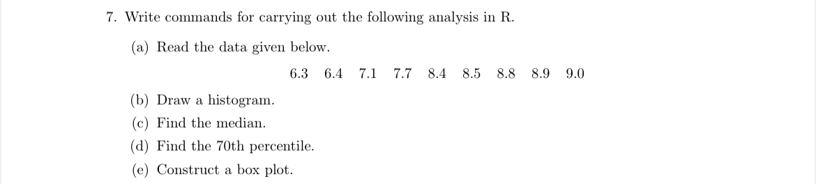Write commands for carrying out the following | Chegg.com