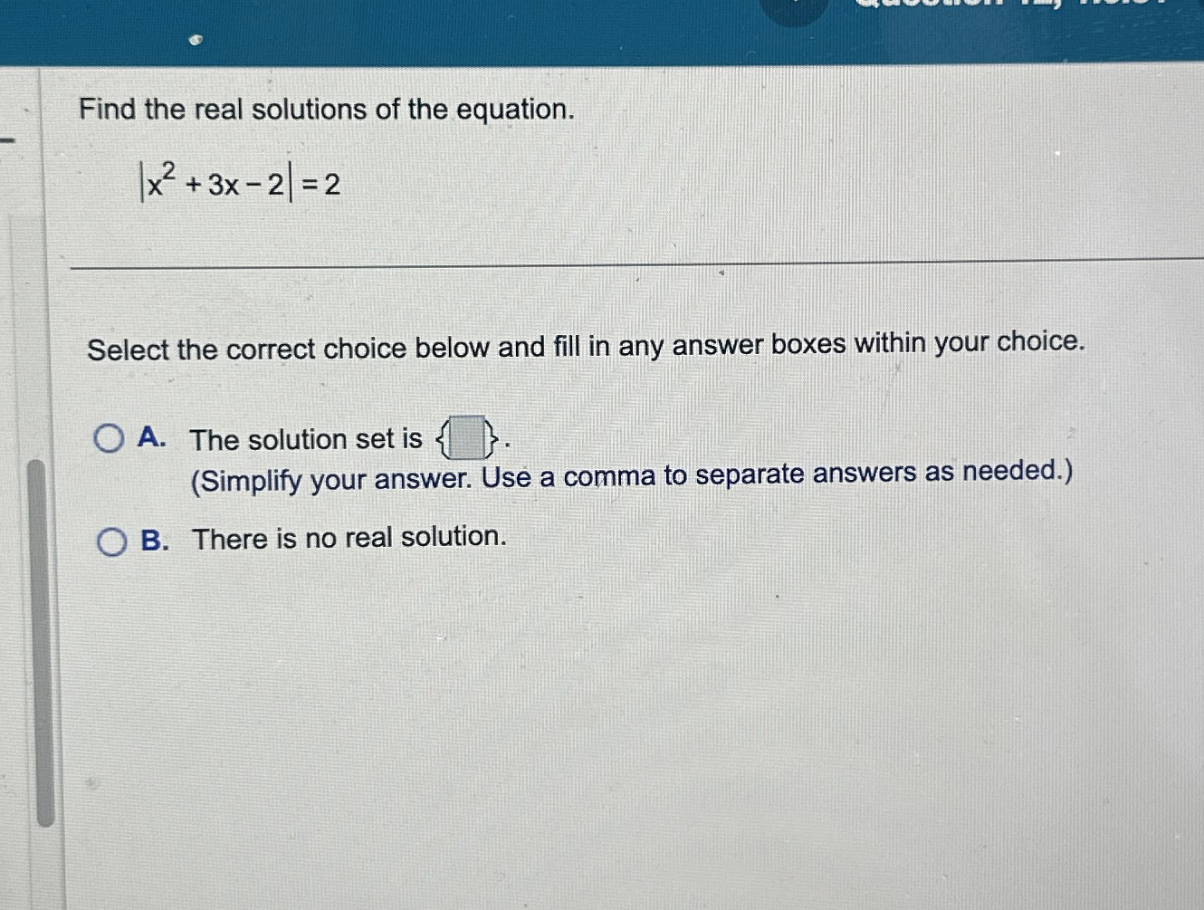 Solved Find the real solutions of the | Chegg.com