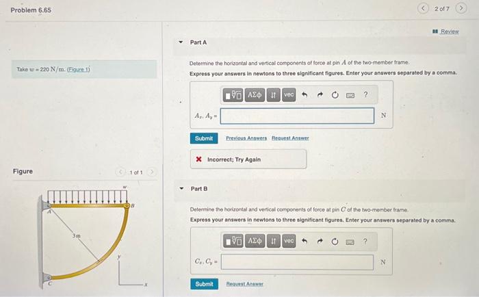 Solved Determine the horizontal and vertcal components of | Chegg.com