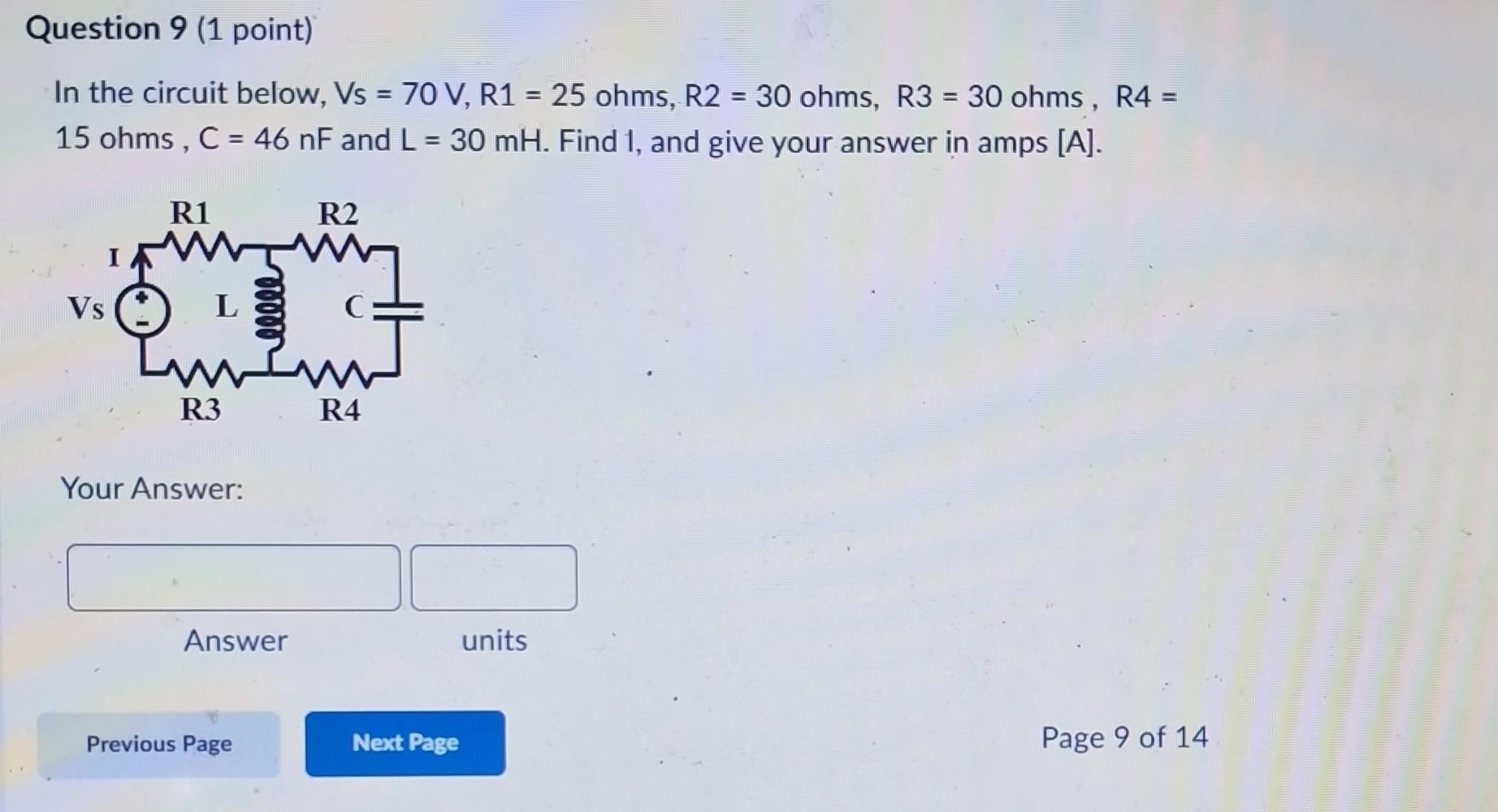 Solved In the circuit below, Vs =70 | Chegg.com
