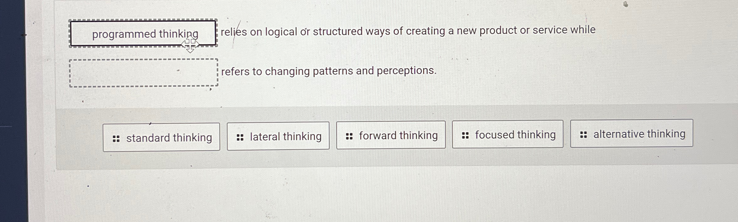 Solved programmed thinking relies on logical or structured | Chegg.com