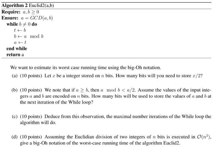 Solved We want to estimate its worst case running time using | Chegg.com