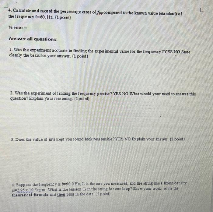 Solved Mass of 1 m of string: μ= Length of the string L=2055 | Chegg.com