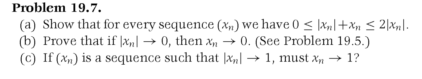 Problem 19.7.(a) ﻿Show that for every sequence | Chegg.com