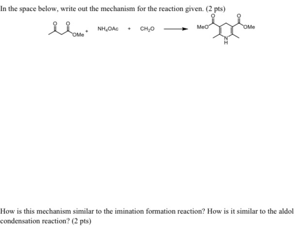 Solved In the space below, write out the mechanism for the | Chegg.com