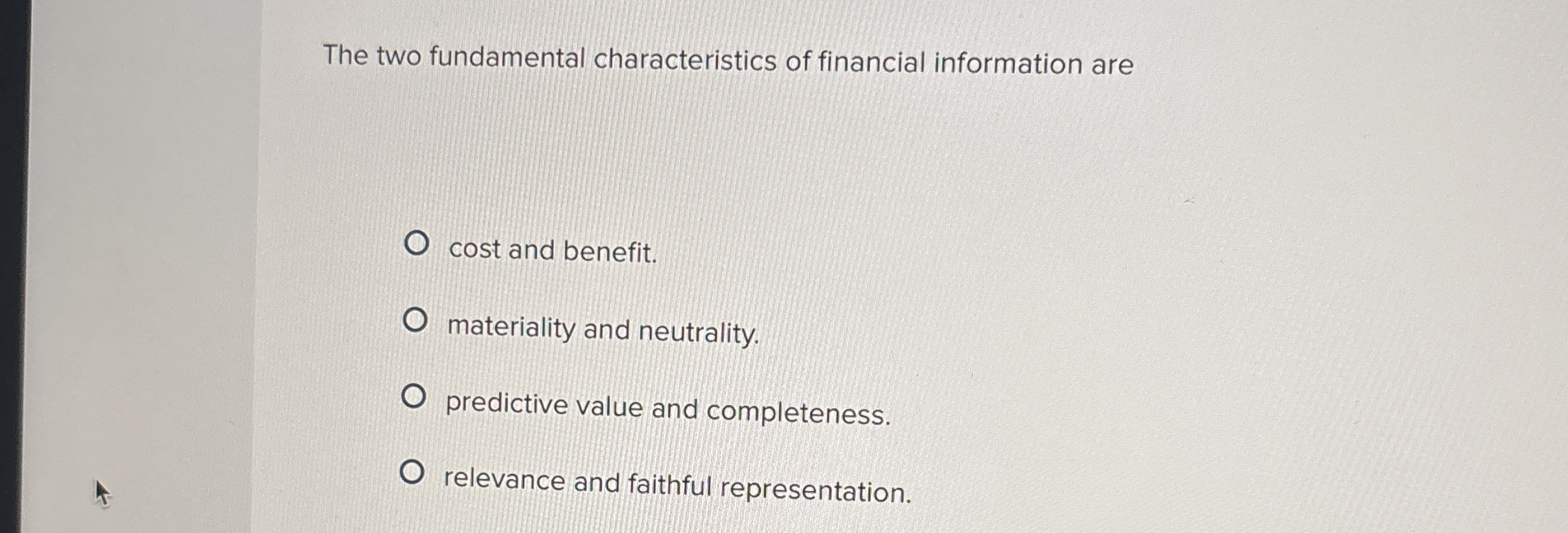 Solved The two fundamental characteristics of financial | Chegg.com