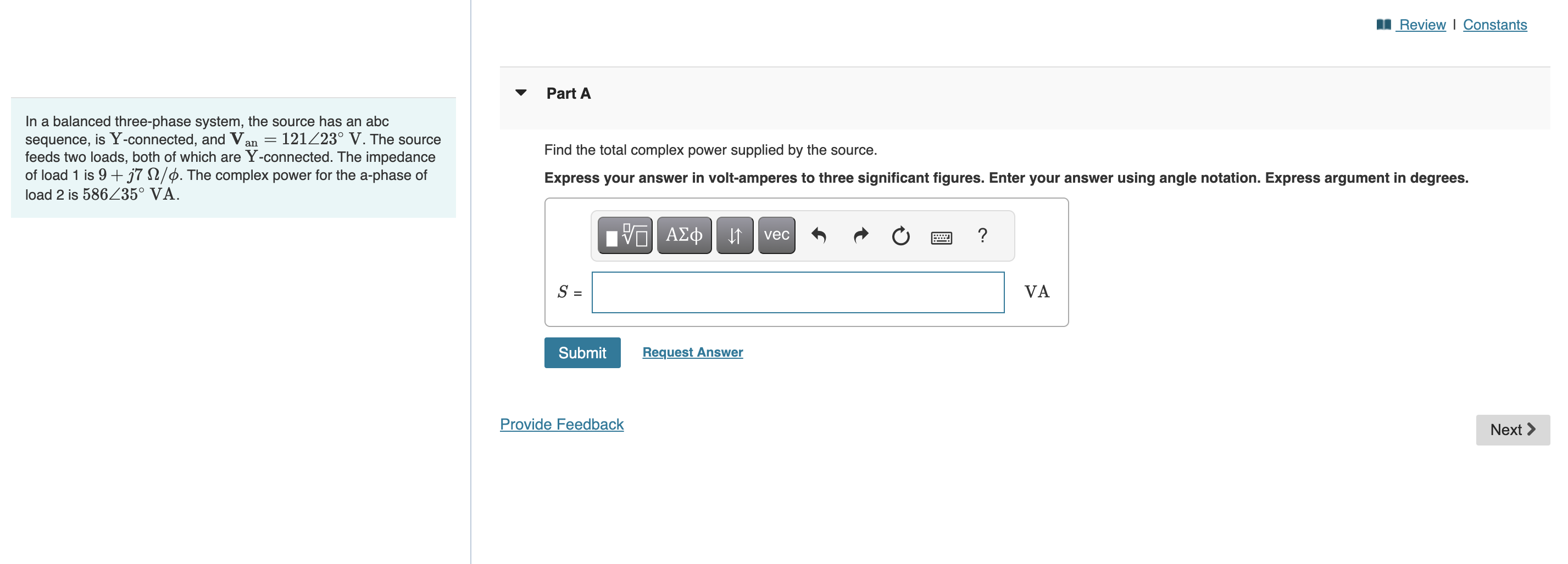 Solved In a balanced three-phase system, the source has an | Chegg.com