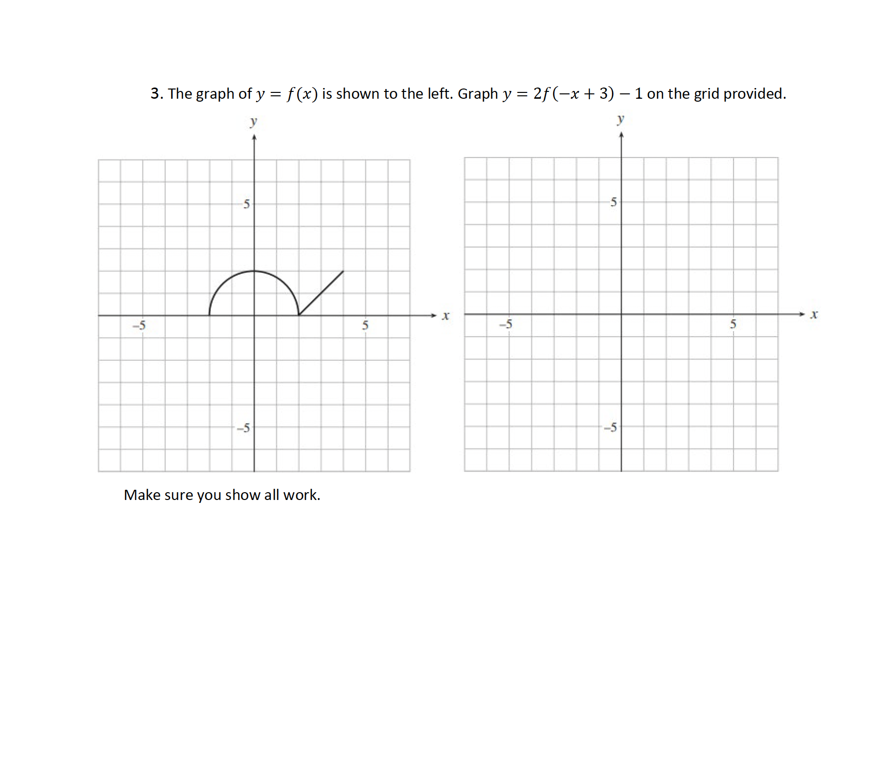 The graph of y=f(x) ﻿is shown to the left. Graph | Chegg.com