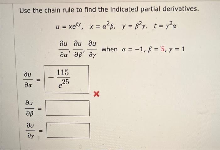 Solved Use the chain rule to find the indicated partial | Chegg.com