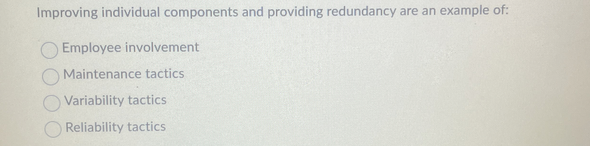 Solved Improving individual components and providing | Chegg.com