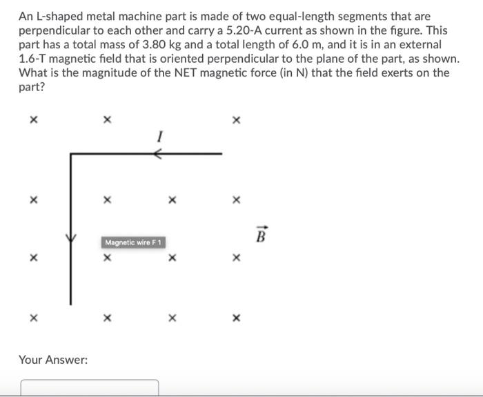 Solved An L-shaped metal machine part is made of two | Chegg.com