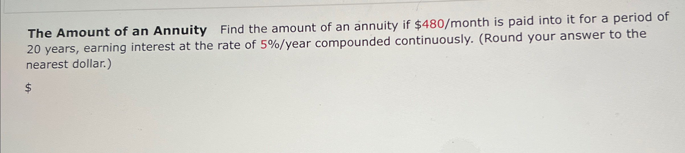 Solved The Amount of an Annuity Find the amount of an | Chegg.com