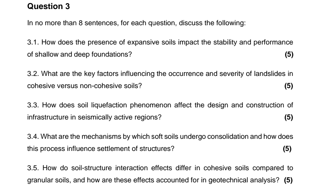 Solved Question 3In no more than 8 ﻿sentences, for each | Chegg.com