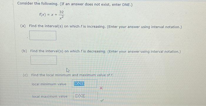 Solved Consider the following. (If an answer does not exist, | Chegg.com
